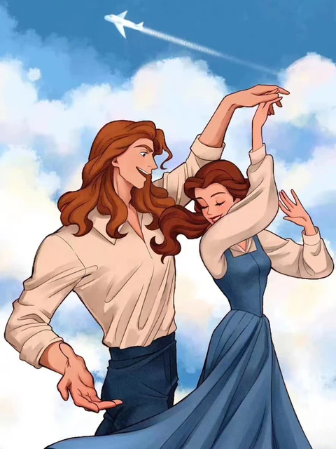 Cartoon Prince And Princess Dancing
