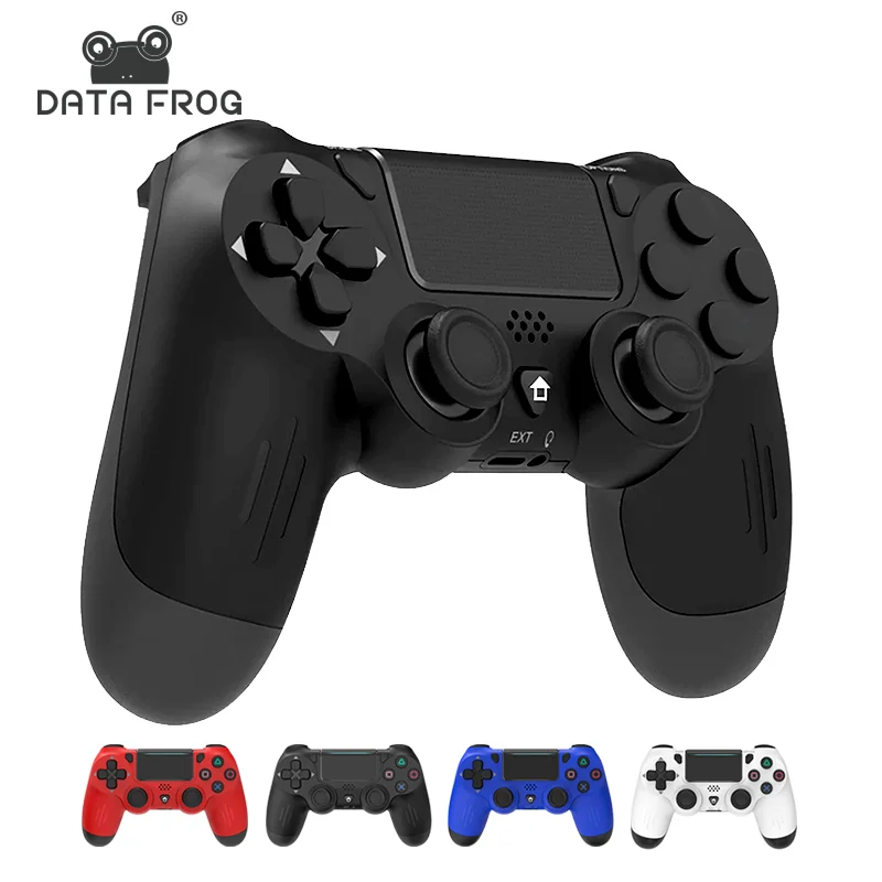 DATA FROG Wireless Controller for PS4 Gamepad with Vibration Speaker and Stereo Headset Jack ...
