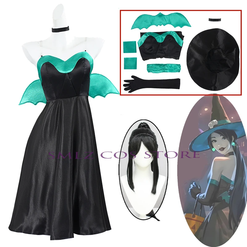 Sage Cosplay Game Costume Sage Dress Wig Prop Wing Hat Halloween Party ...