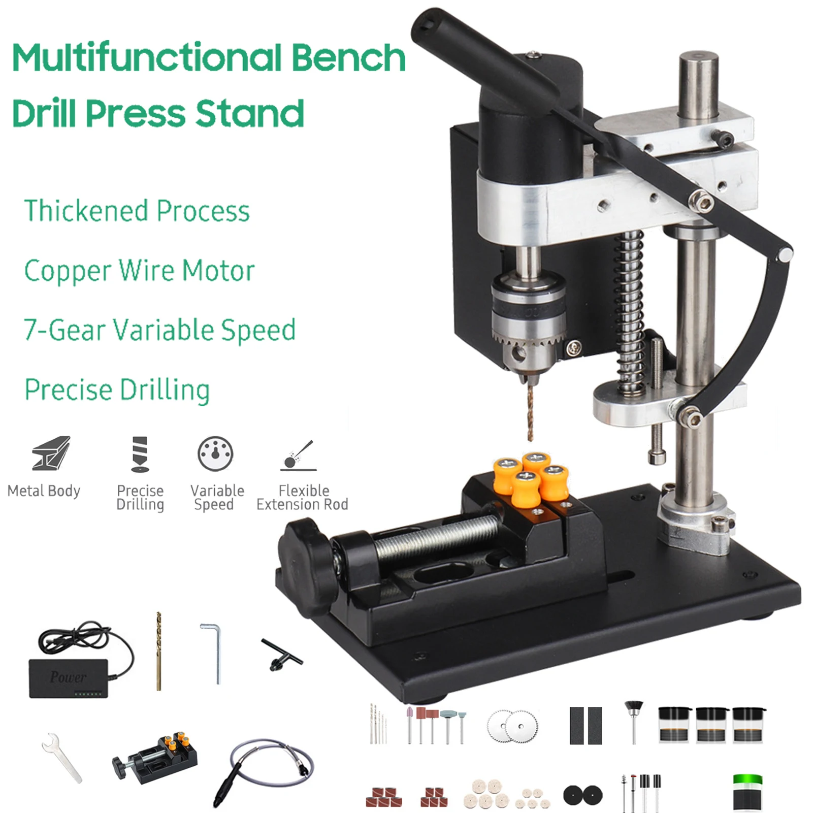 Mini-Kolomboor-Stand-7-Variabele-Snelheid-Elektrische-Tafelmodel ...