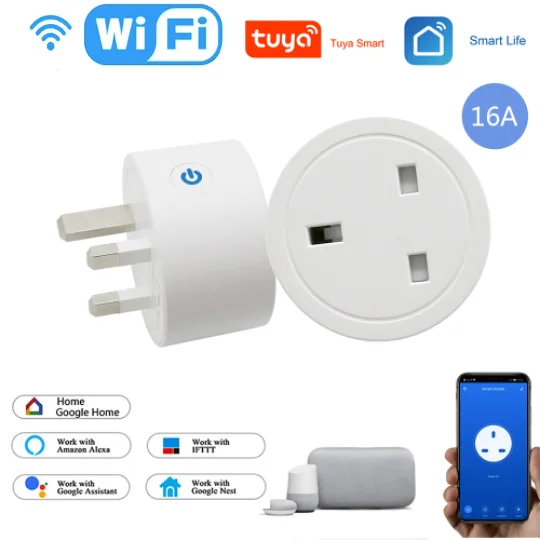 Tuya-Smart-UK-Plug-British-WIFI-Socket-16A-Power-Monitoring-Timing-Schedule-Function-Works-with ...