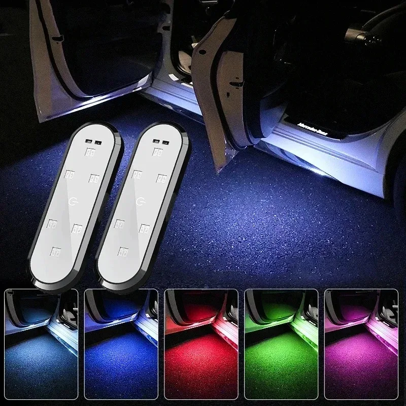 Car-Door-Lights-LED-Welcome-Light-Magnetic-Control-USB-Charging-Auto ...