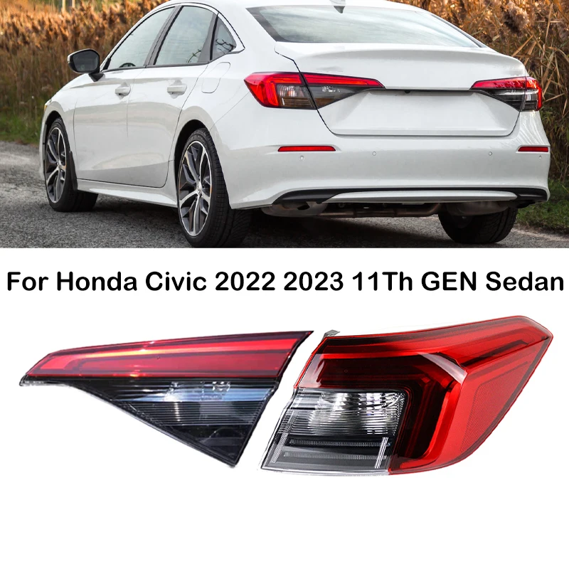 For-Honda-Civic-2022-2023-11Th-GEN-Sedan-Car-Rear-Bumper-Tail-Light ...