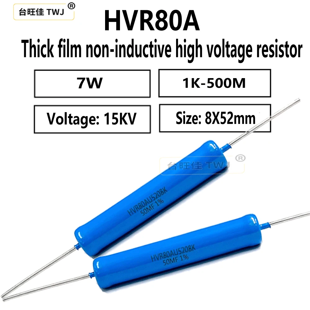 1PCS-HVR80AU5208-high-voltage-resistor-7W-2M1K-10KF30M50M-megohm ...