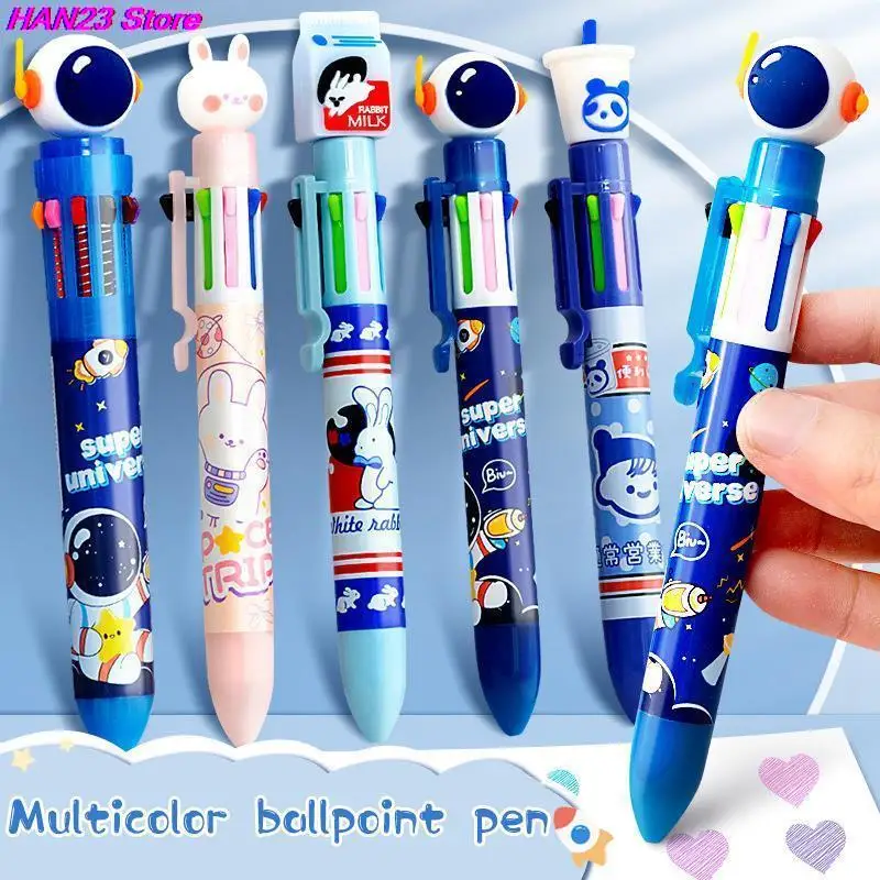 4-8-10-Colors-Cartoon-Astronaut-Rabbit-Mechanical-Ballpoint-Pen ...