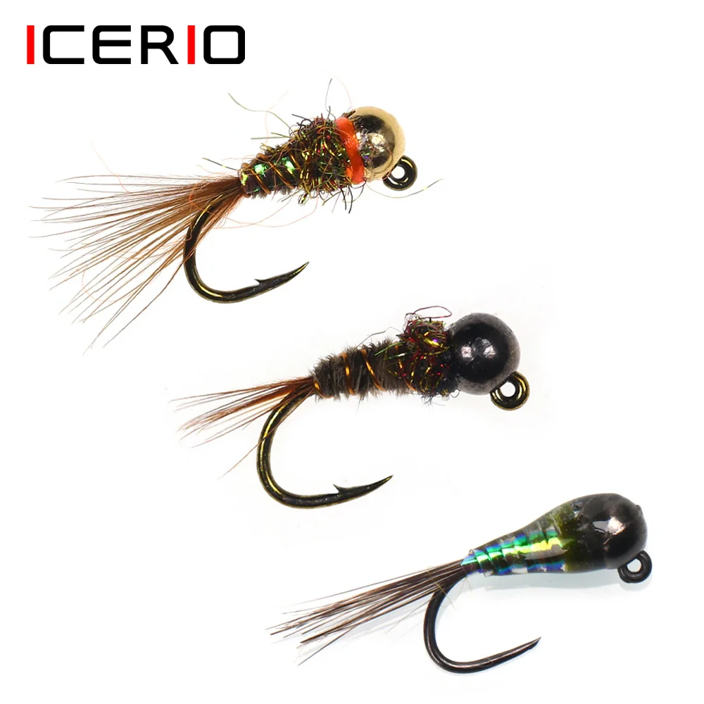 ICERIO-8PCS-Tungsten-Bead-Jig-Nymphs-Fly-Wet-Euro-Czech-Nymph-for-Trout ...