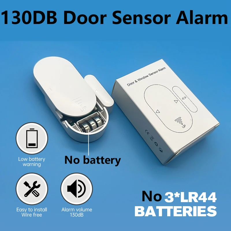 Ajtóablak Vezeték Nélküli Betörő Riasztás Mágneses Érzékelő Riasztással 130Db Ajtó Nyitott ...