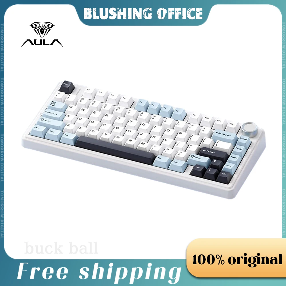 Aula-F75-Keyboard-Gaming-mekanis-nirkabel-papan-ketik-Gamer-nirkabel-3 ...