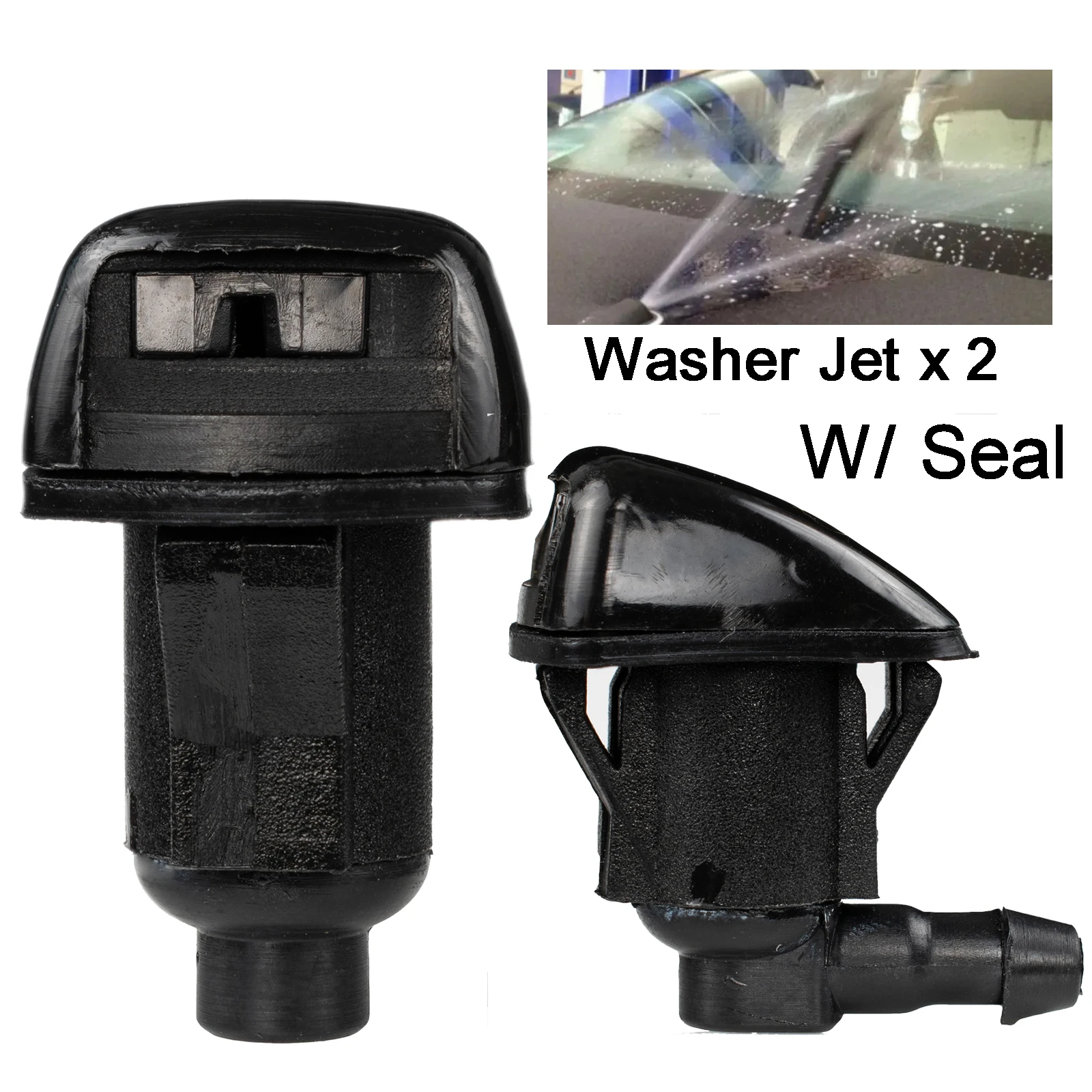 X2-Front-Windscreen-Wiper-Washer-Jet-Nozzle-Sprayer-Hood-For-Toyota ...