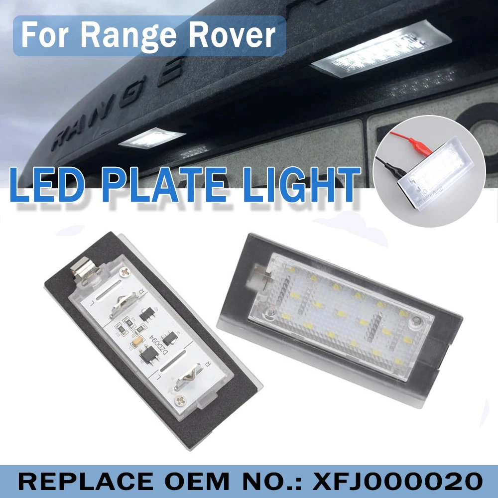 2pcs LED License Number Plate Light Canbus For Land Rover Range Rover ...