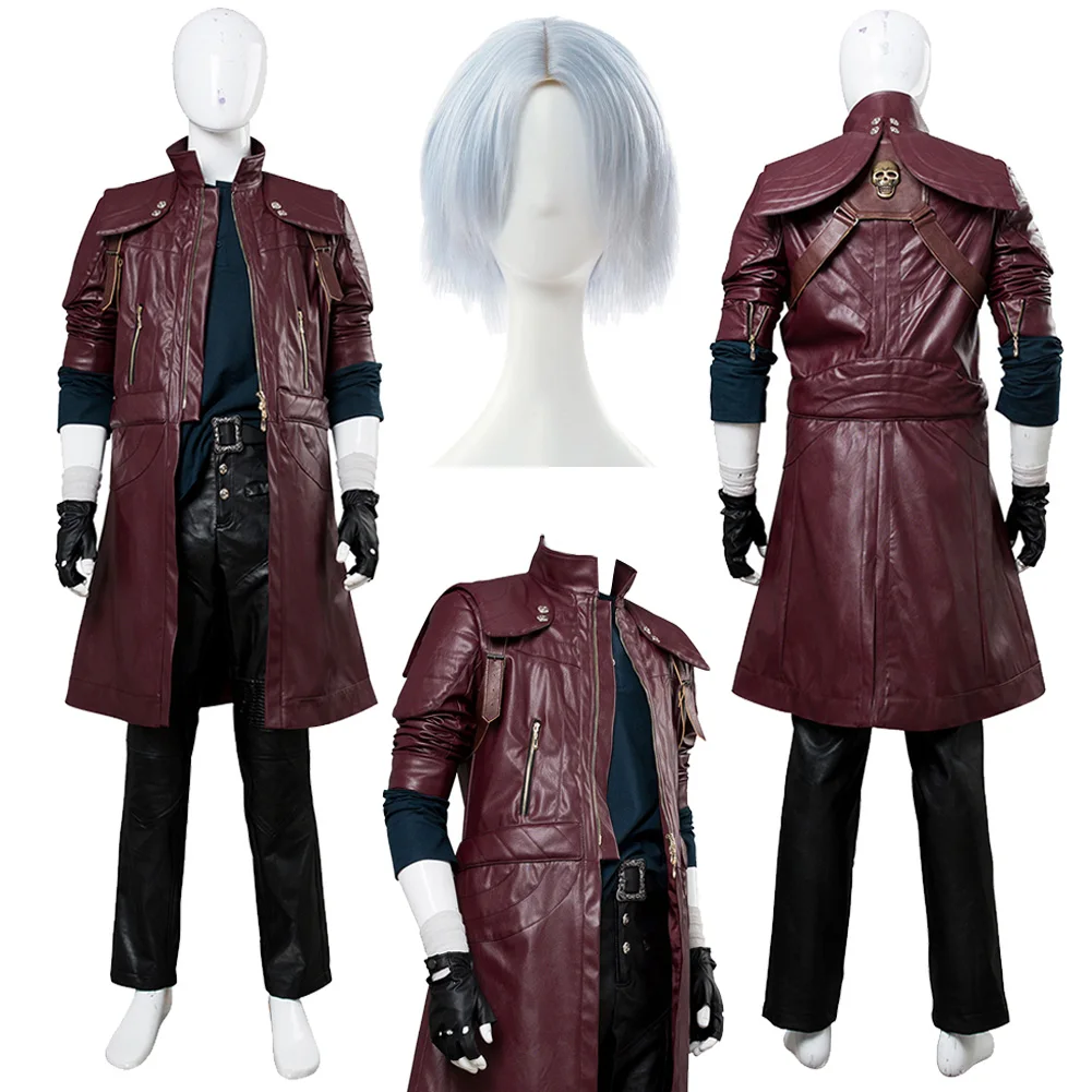 Dante-Cosplay-Costume-Game-DMC-5-Disguise-Fantasy-Wigs-Outfits-Leather ...