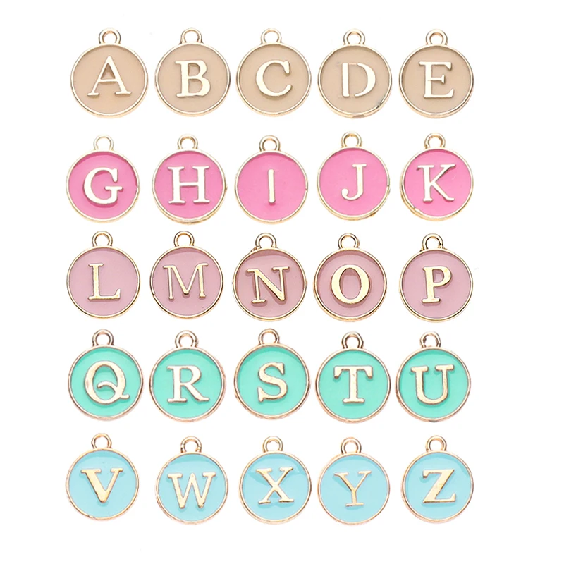 26pcs-A-Z-Letter-Charms-Double-Face-Enamel-Alloy-Letter-Charms-Alphabet ...