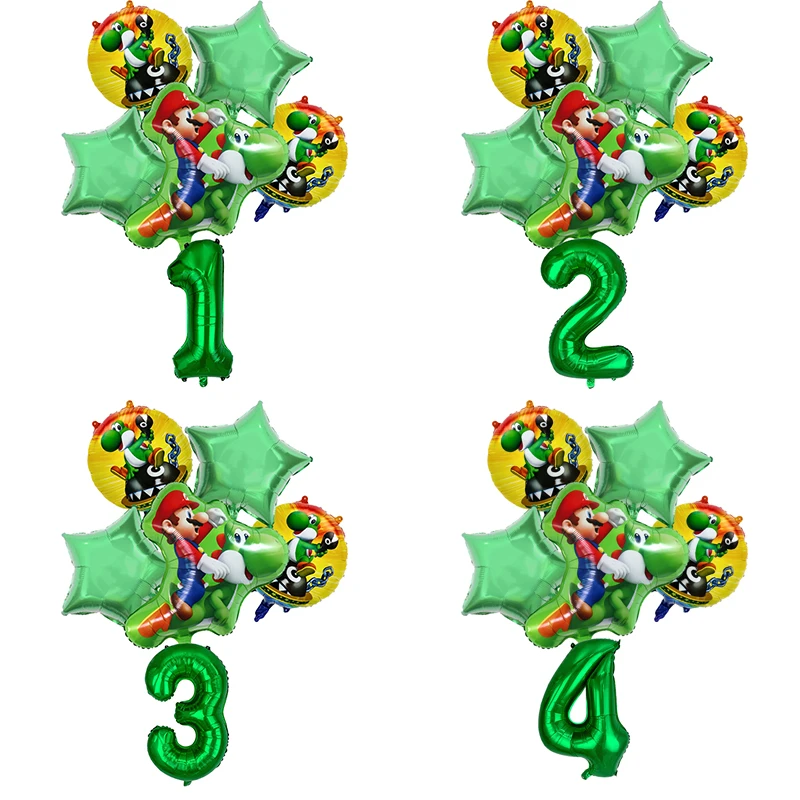 Super-Mario-Bros-Yoshi-Party-Balloons-Cartoon-Anime-Digital-Balloon-Set ...