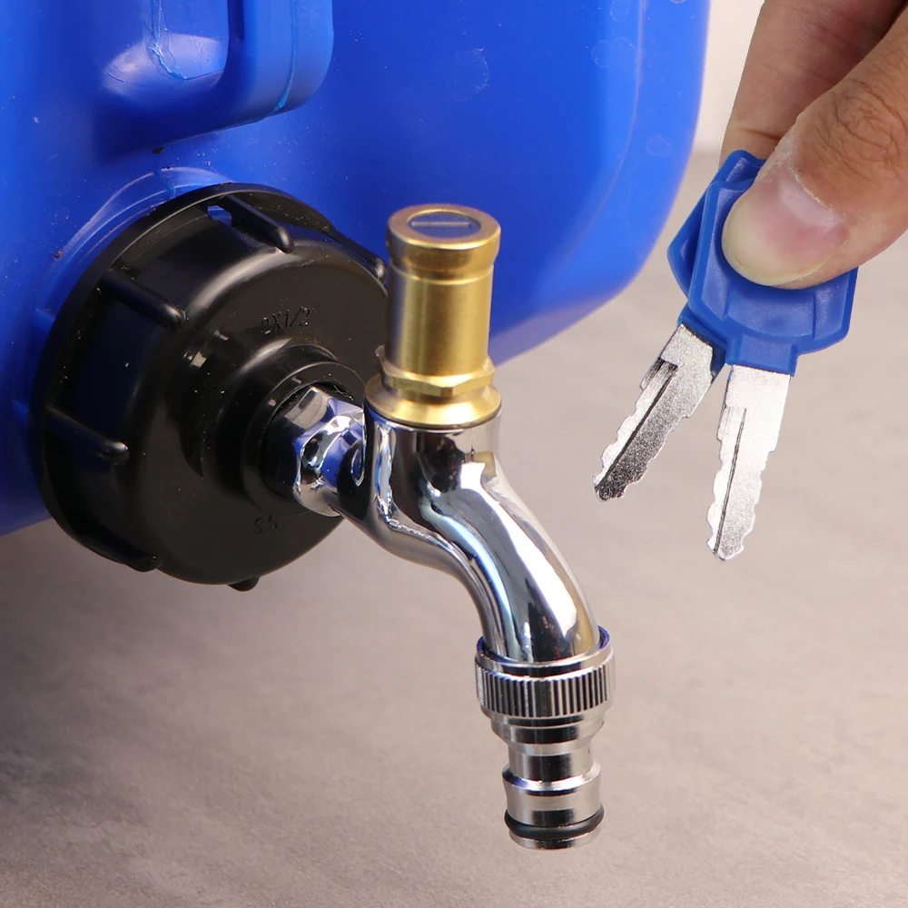 1-2-Anti-theft-Garden-Irrigation-Faucet-Lock-Key-Taps-with-IBC-Water ...