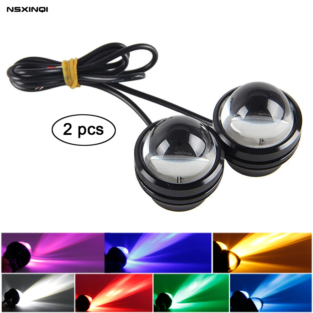 2pcs Car Light Assembly Car LED Daytime Running Light 12V Fish eye Fog ...