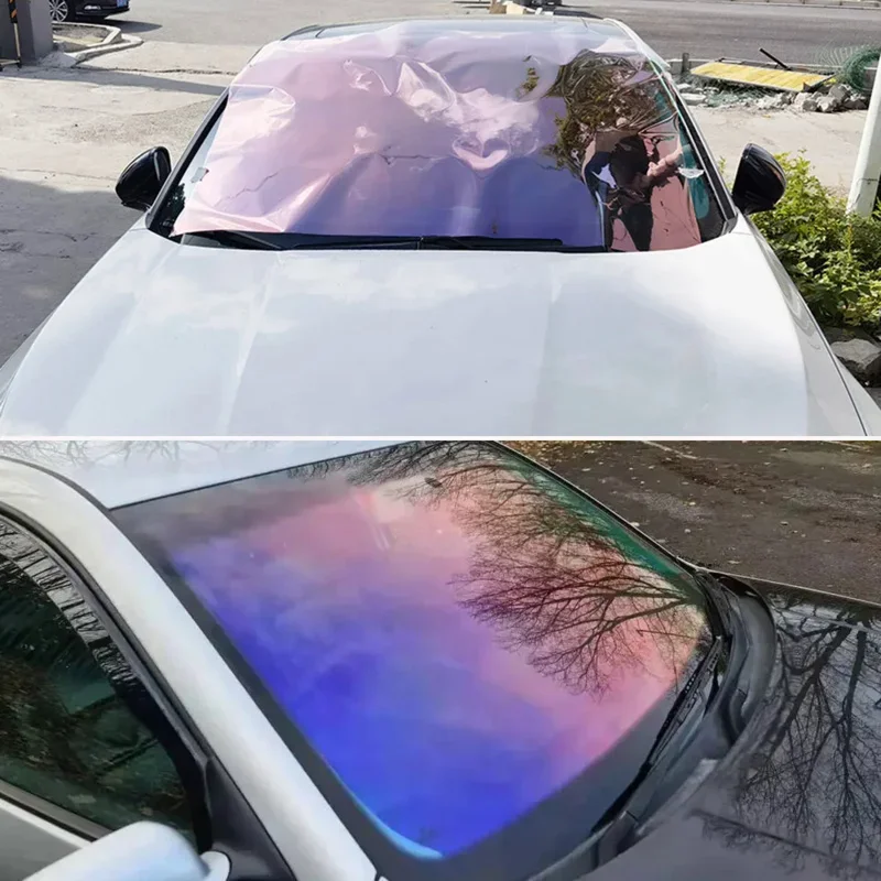 1Mx3M Red Chameleon VLT 82% Windscreen Foils, Car Front Rear Window ...