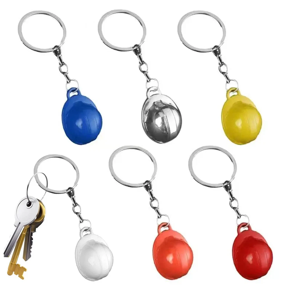 Creative Hard Hat Keychain Mini Construction Hat Keyrings Miniature ...