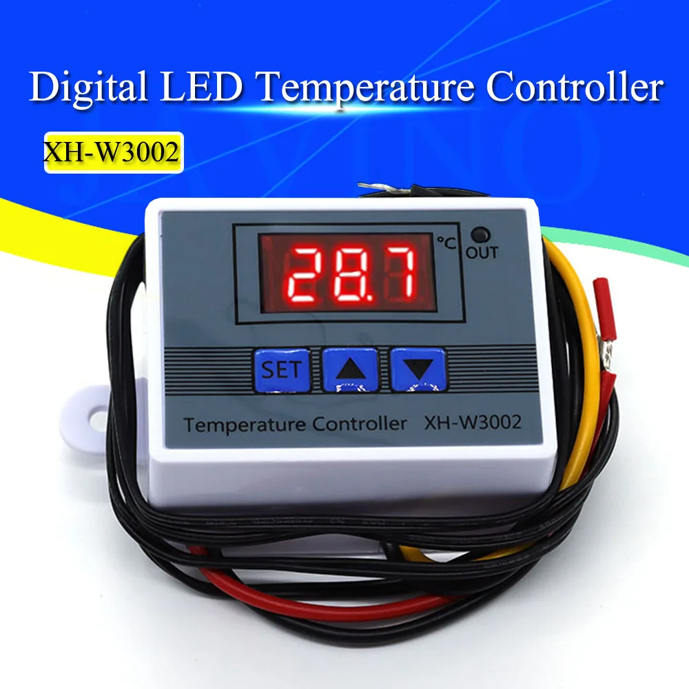 1-5Pcs XH-W3002 220V /12V Digital LED Temperature Controller 10A ...
