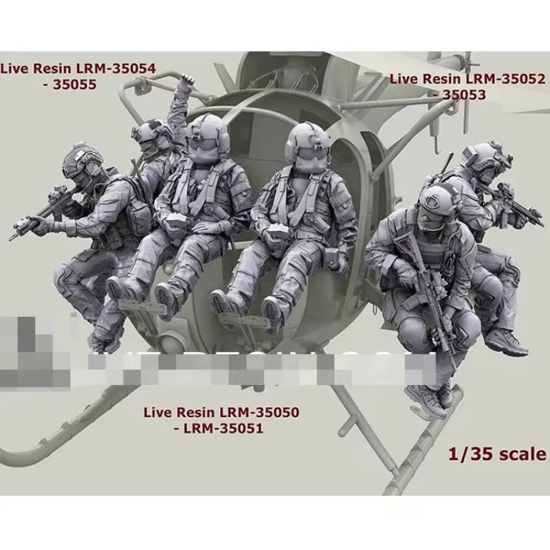 1-35-Resin-Soldier-kits-Modern-US-Special-Forces-Black-Hawk-Helicopter ...