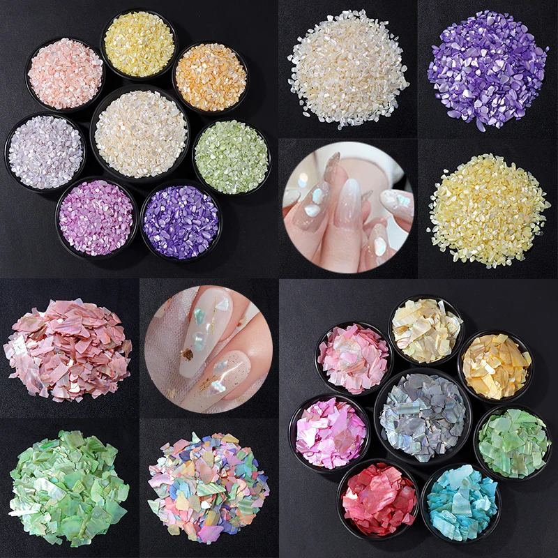 Shiny-Natural-Abalone-Shell-Fragments-Glitter-Irregular-Sea-Shell ...