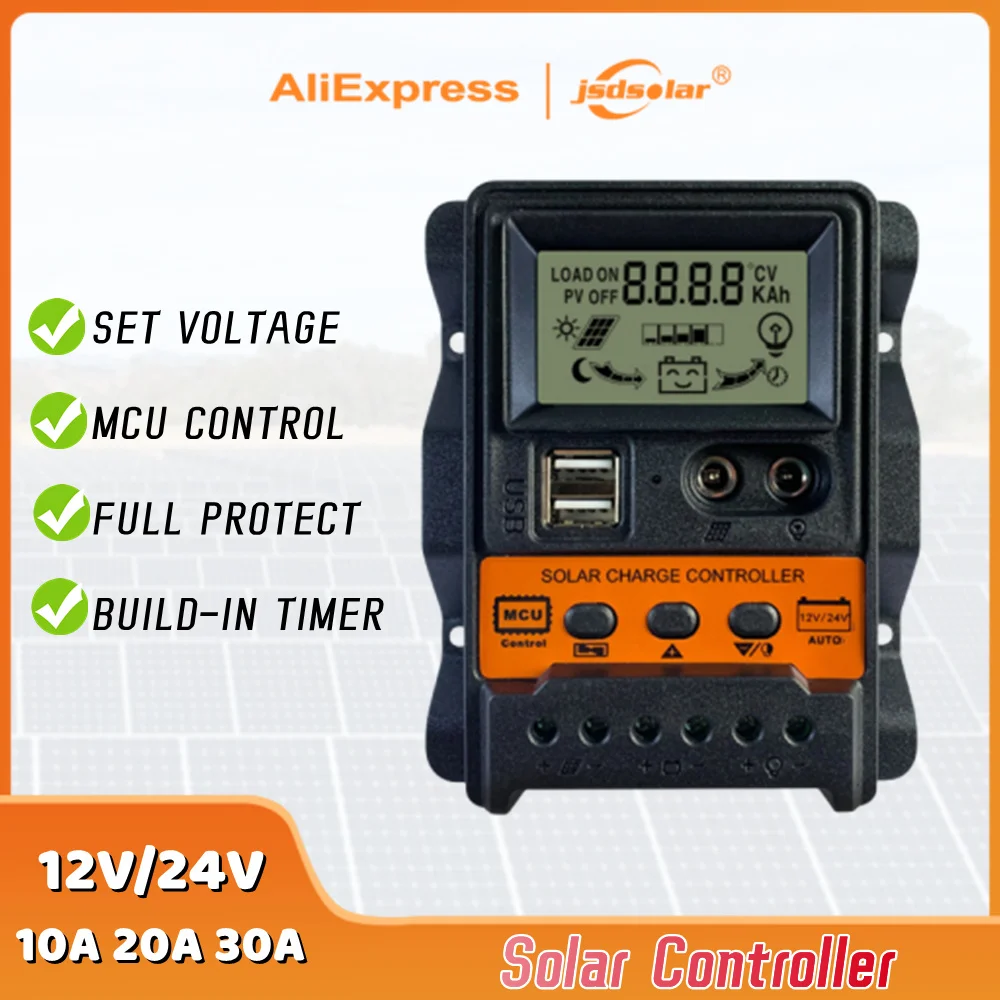 12V-24V-Auto-LCD-Display-10A-20A-30A-Solar-Charge-Controller-Parameter ...