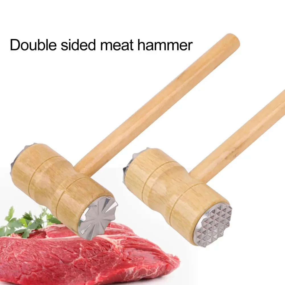 Easy-to-use-Meat-Mallet-Wooden-Handle-Meat-Mallet-Heavy-Duty-Double ...