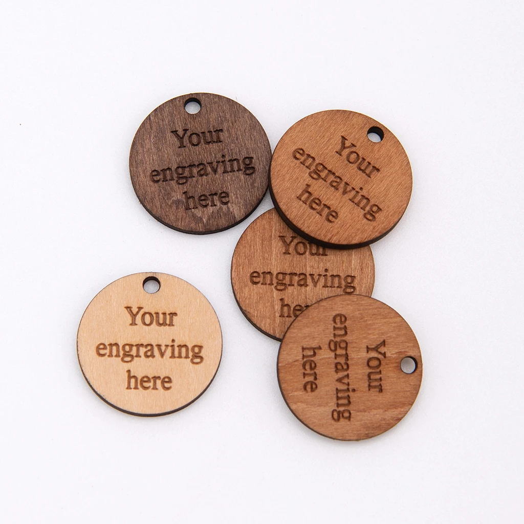 Customized-Round-Wooden-Name-Tags-Wooden-Buttons-Personalized-Gift-Tags ...