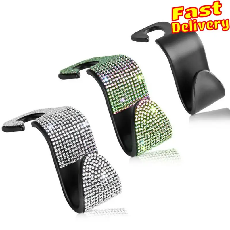 Car-Seat-Back-Hook-Diamond-Bling-Rhinestones-Hanger-Auto-Back-Universal ...