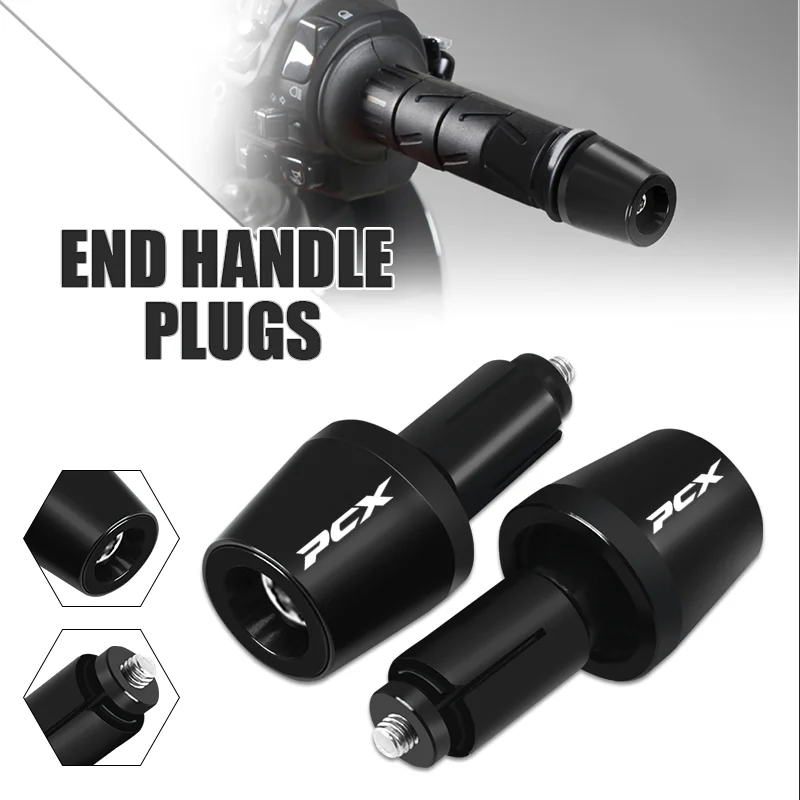 7-8-22mm-pcx-Motorcycle-Handlebar-Grips-Ends-Handle-Bar-Cap-End-Plug ...