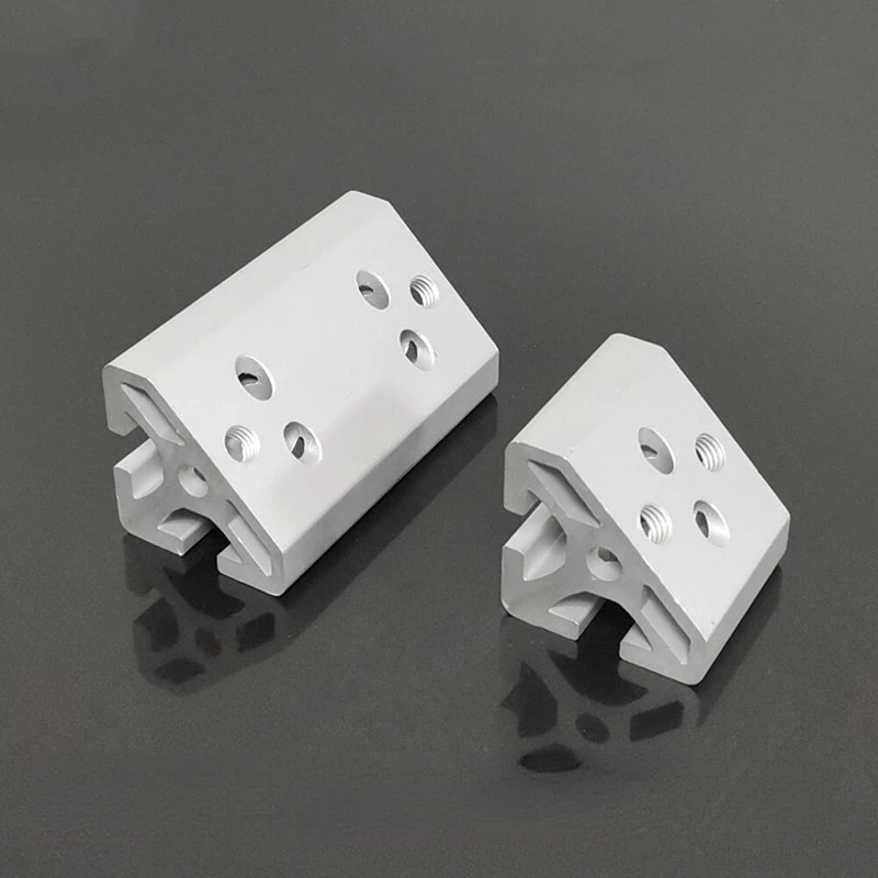 45 Degree Aluminum Profile Finishing Corner Fitting Bevel Support Angle ...