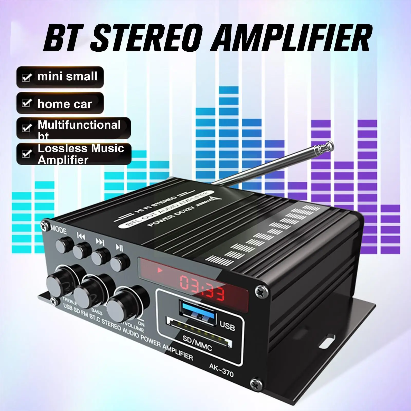 Ak370-Home-Digital-Amplifier-Mini-Hifi-Bluetooth-Audio-Power-Amplifier ...