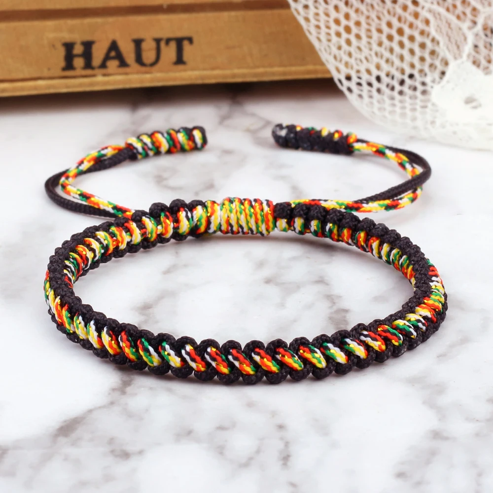 Bracelets-tress-s-faits-la-main-bouddhiste-tib-tain-Bracelet-en-corde ...