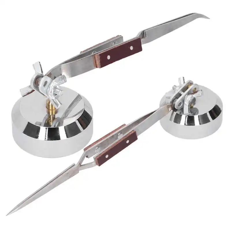 Metal Third Hand Base with Tweezers Rebound Soldering Clamp Hardware ...