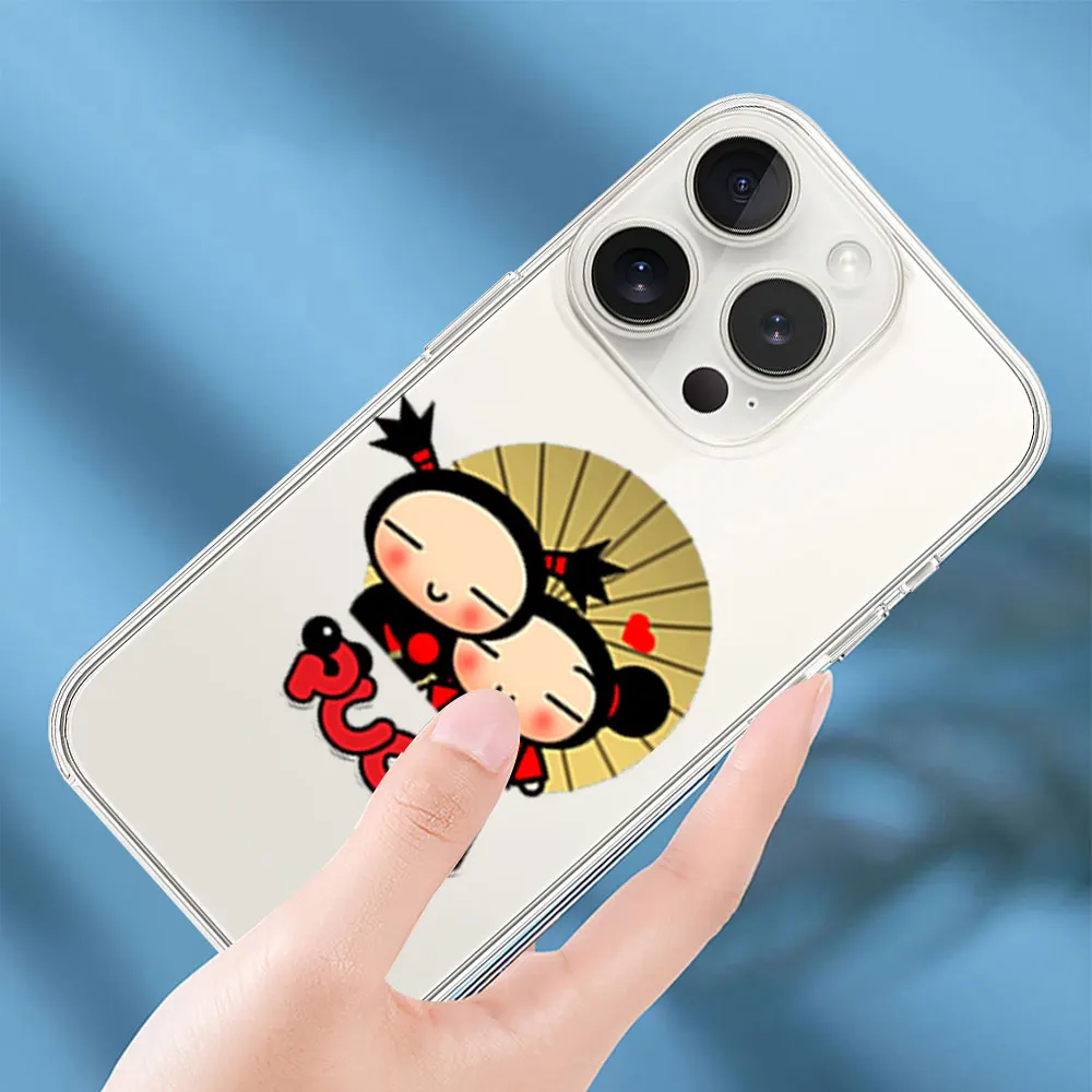 MINISO Cartoon Pucca Garu Phone Case for iPhone 11 12 13 14 15 16 Max ...