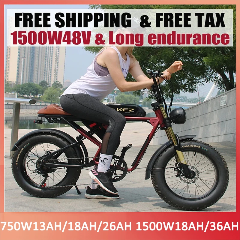 E-bike-48V1500W-electric-bicycle-male-motorcycle-electric-bicycle-dual-battery-26ah-battery-life ...