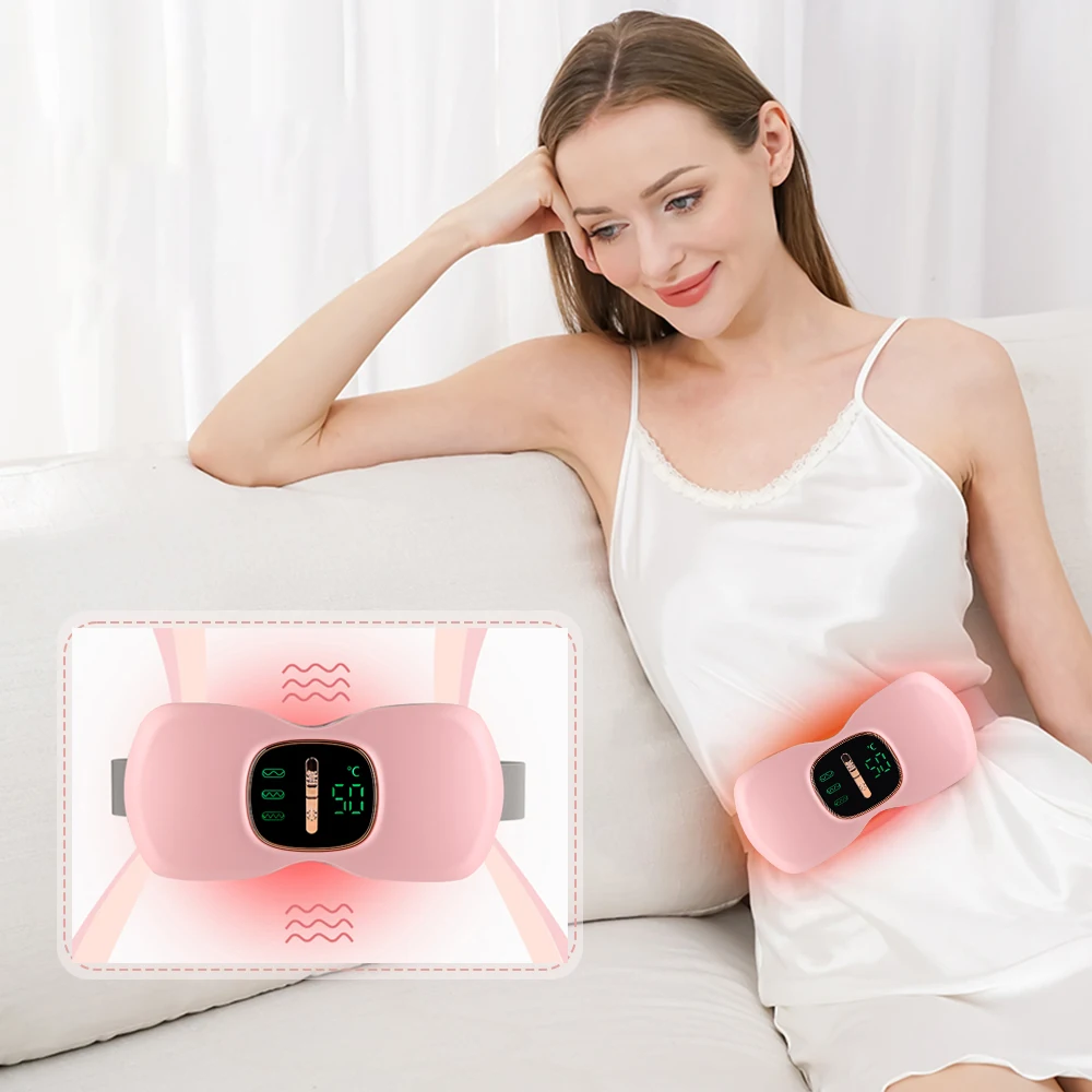 Electric-Period-Cramp-Massager-Vibrator-Heating-Belt-for-Menstrual ...