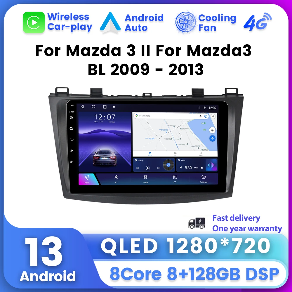 QLED-Screen-Car-Radio-For-Mazda-3-II-For-Mazda3-BL-2009-2013-Multimedia ...