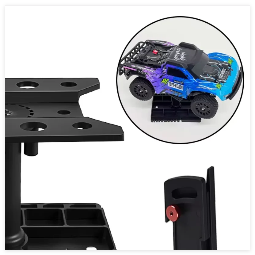 9IMOD RC Car Repair Stand Work Station Angle Ruler Magnetic for 1/16 1/ ...