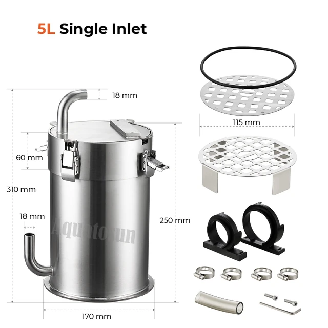 Stainless Steel Aquarium Canister Filter Pro ADA Style Premium Quality ...