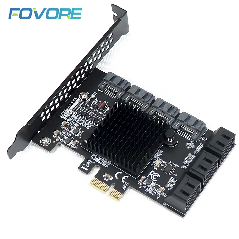 Chi a Mining Riser 10 Port PCIE SATA Card PCI Express SATA Controller ...