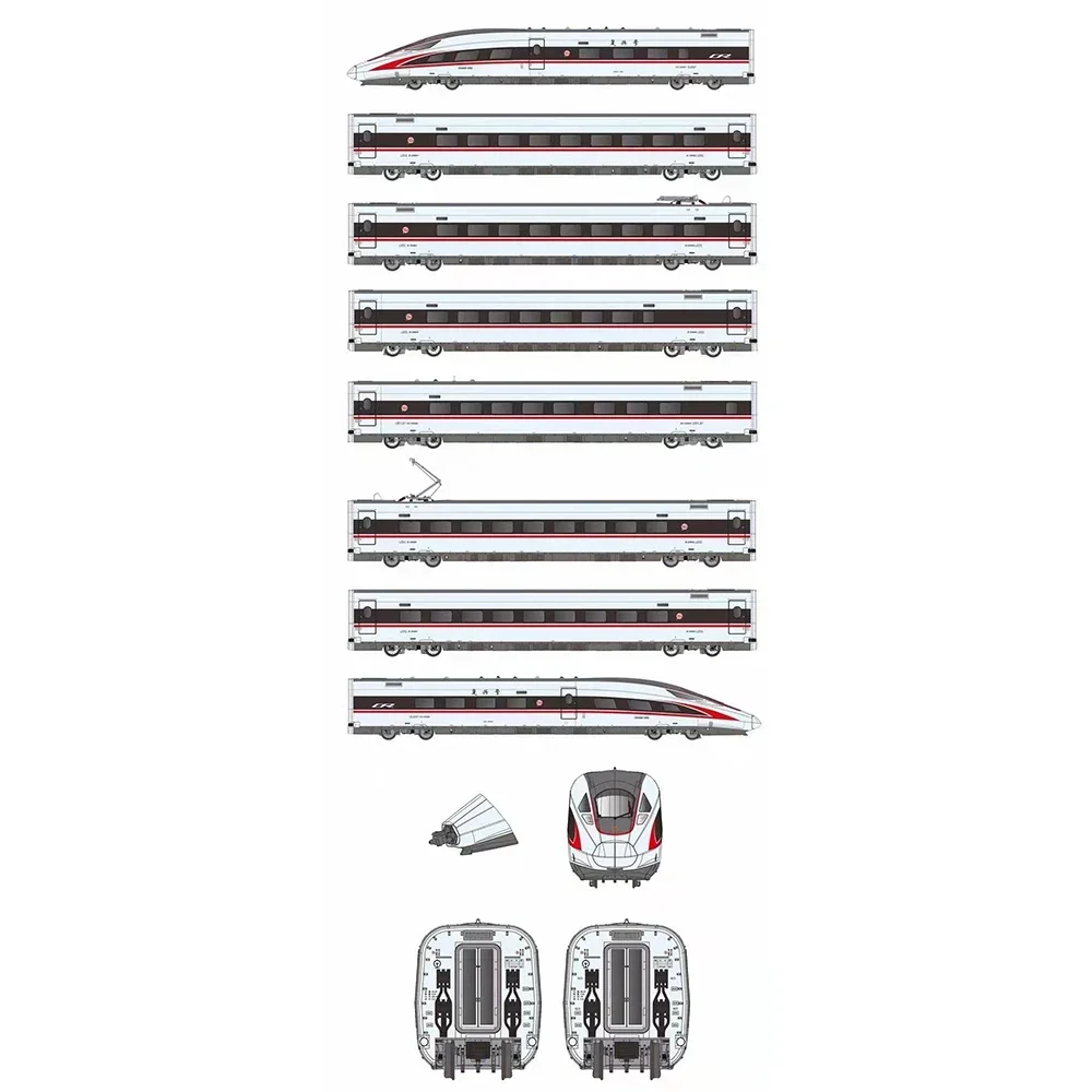 HO-1-87-Train-Model-Set-CR400AF-EMU-Fuxing-Model-Red-DC-8-section-Set ...