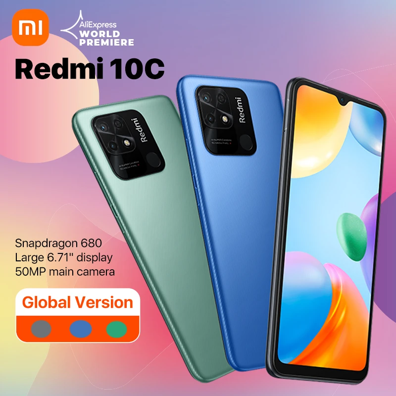 World-Premiere-Global-Version-Xiaomi-Redmi-10C-6-71-inches-64GB-128GB ...