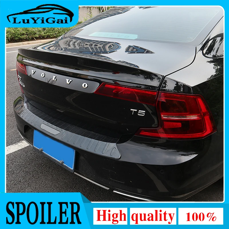 For-VOLVO-S90-S90L-2017-2018-spoiler-High-Quality-ABS-Material-Car-Rear ...