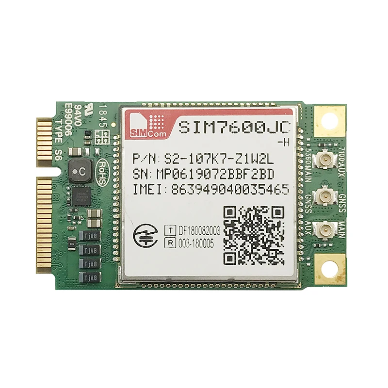 Simcom SIM7600JC-H mini pcie cat-4 LTE-FDD/LTE-TDD/hspa/umts/edge/gprs ...