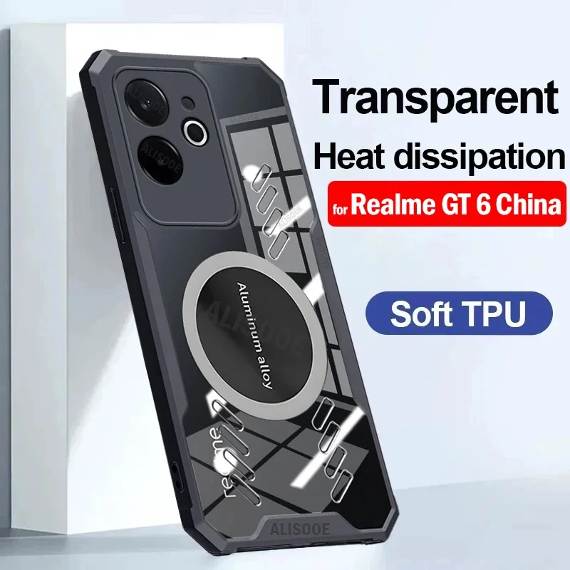 HD Clear Capa for Realme GT 6 China Version Case Transparent Heat ...