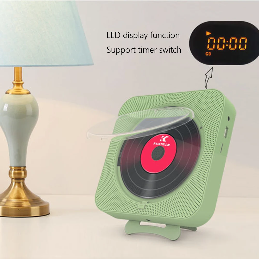 New Portable CD Player Bluetooth5.1 Speaker Stereo CD Players LED ...