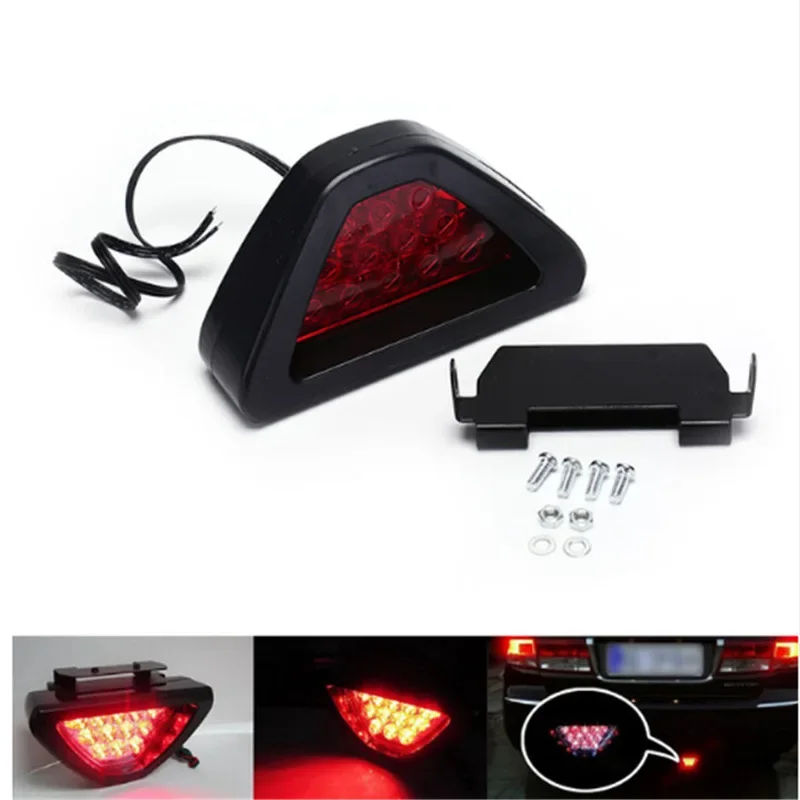 12 LED Motorcycle Car Motorbike Red Brake Light Flash Strobe Emergency ...