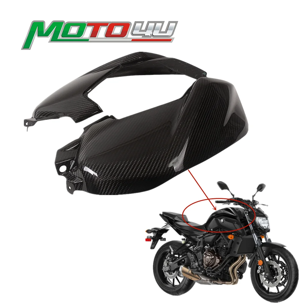 For Yamaha MT07 MT-07 2018 2019 2020 100% Carbon Fiber Side Tank Cover ...