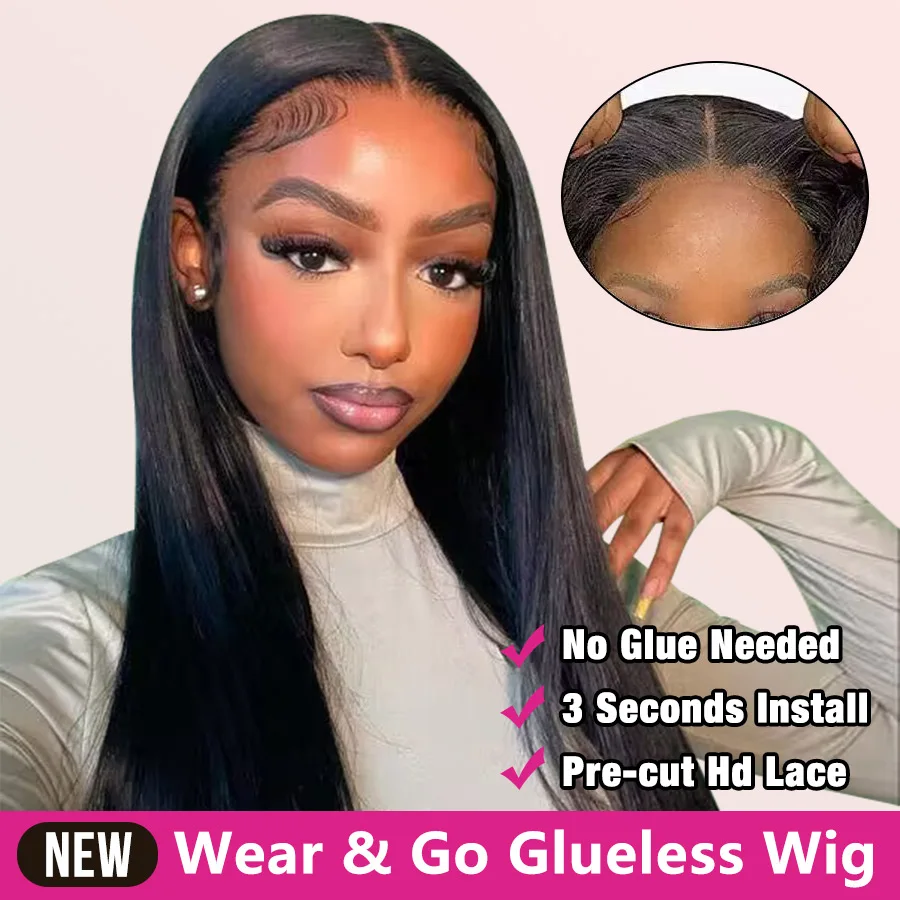 Straight-Glueless-Preplucked-Human-Wigs-Ready-To-Wear-13X4-Lace-Frontal ...
