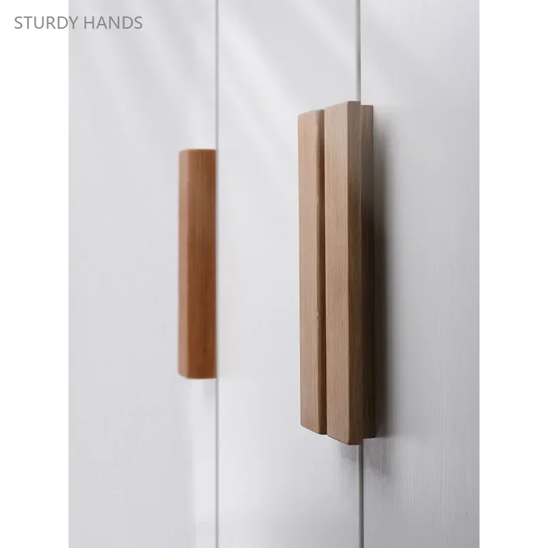 1PCS-solid-wood-classic-minimalist-wardrobe-handle-furniture-natural ...